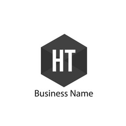 Initial ht letter logo design Royalty Free Vector Image