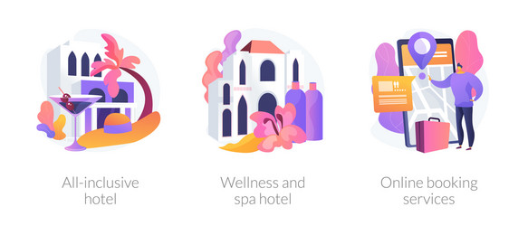 Luxury resort abstract concept Royalty Free Vector Image