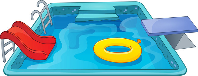 Kids on water slide theme image 1 Royalty Free Vector Image