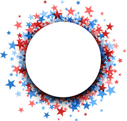Blue and red stars frame Royalty Free Vector Image