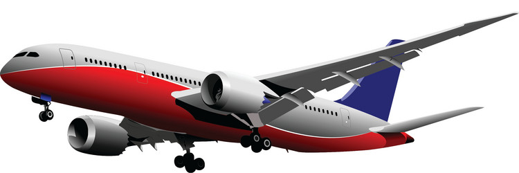 Two airplanes with blue and white colors Vector Image