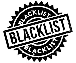 Blacklist sticker stamp Royalty Free Vector Image