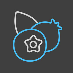 Forest berry sign blueberry grayscale icon Vector Image