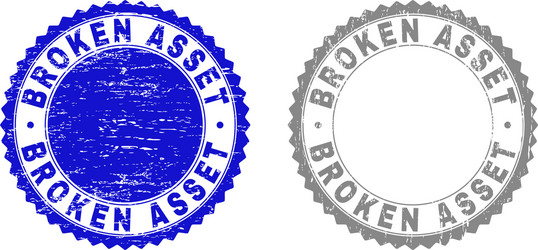 Broken asset rubber stamp Royalty Free Vector Image