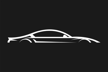 Super car line art design Royalty Free Vector Image