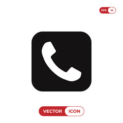 Telephone call button icon Royalty Free Vector Image