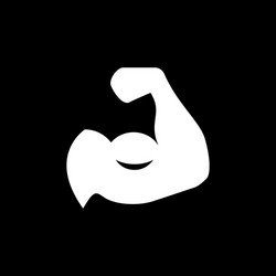 Biceps icon and fitness concept Royalty Free Vector Image