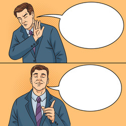 Condescending man meme pop art Royalty Free Vector Image