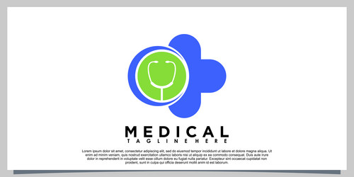 Clinical logo design with creative concept Vector Image