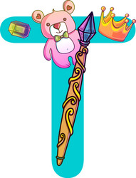 Cute magic letter m Royalty Free Vector Image - VectorStock