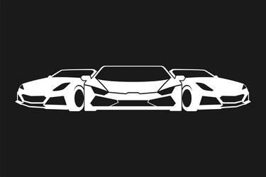 Super car line art design Royalty Free Vector Image