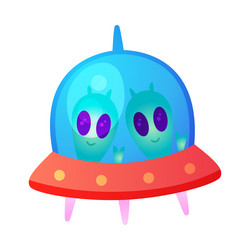 Ufo alien spaceship and space craft Royalty Free Vector