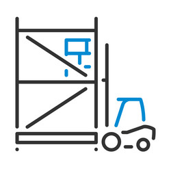 Warehouse forklift icon Royalty Free Vector Image