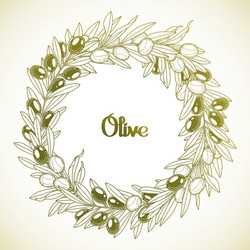Olive Wreath Set Royalty Free Vector Image - VectorStock