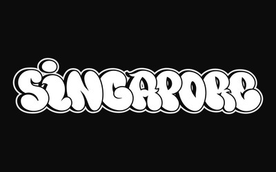 Barcelona - single word letters graffiti style Vector Image