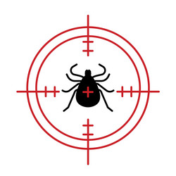 Tick protection icon forest insect bugs safety Vector Image