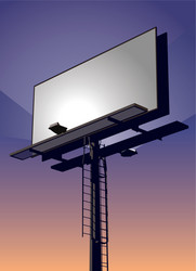 Billboard sign Royalty Free Vector Image - VectorStock