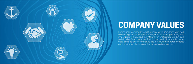 Business values abstract banner background Vector Image