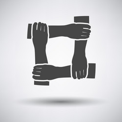 Icon crossed hands Royalty Free Vector Image - VectorStock