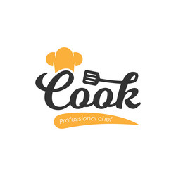 Chef cooking and hot cook restaurant logo design Vector Image