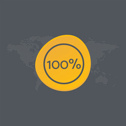 100 percent chart percentage infographics Vector Image