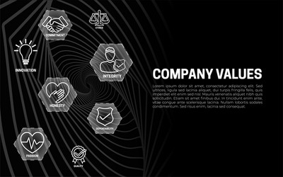 Our company values abstract modern banner Vector Image