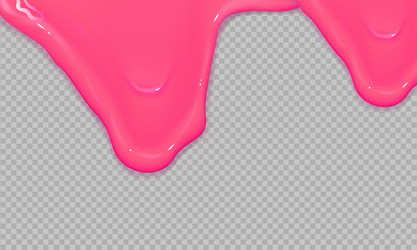 Flowing realistic pink sweet melting icing Vector Image