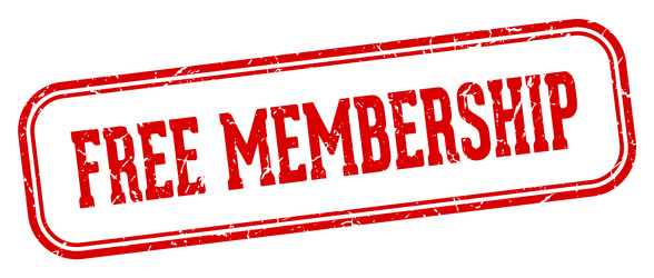 Free membership stamp free membership rectangular Vector Image