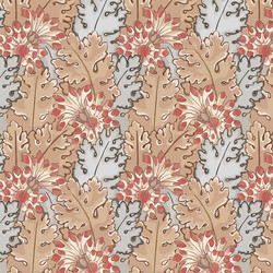 French floral pattern in modern style Royalty Free Vector
