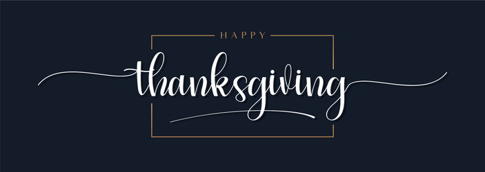 Happy thanksgiving handwriting lettering Vector Image