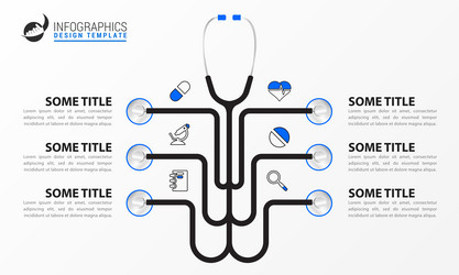 Medical and health infographic design template Vector Image