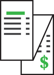 Retail check mockup paper bill payment document Vector Image