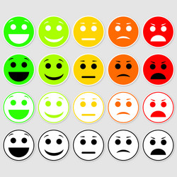 Set of emoticons emoji level rank load Royalty Free Vector