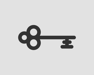Black key icon in white background Royalty Free Vector Image