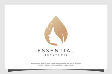 Nature oil logo design with modern style Vector Image