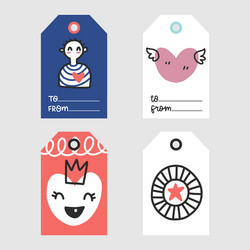 Doodle tags collection Royalty Free Vector Image