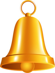 Golden bell Royalty Free Vector Image - VectorStock