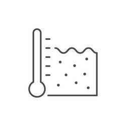 Storage temperature range symbol black Royalty Free Vector
