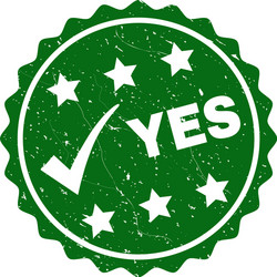 Pass scratched stamp with tick Royalty Free Vector Image