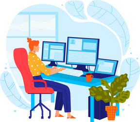 Programmer Girl Vector Images (over 2,000)