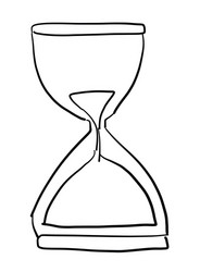 Hand drawn sketch sand watch Royalty Free Vector Image