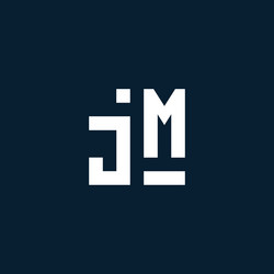 Jm initial wedding monogram logo Royalty Free Vector Image
