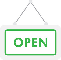 Open close graphic design template isolated Vector Image