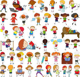 People characters collection cartoon set Vector Image