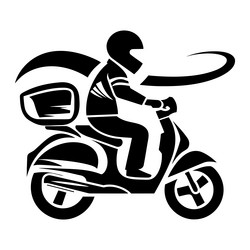 Speed delivery simple logo Royalty Free Vector Image