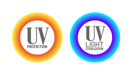 Uv protection icon ultraviolet light Royalty Free Vector