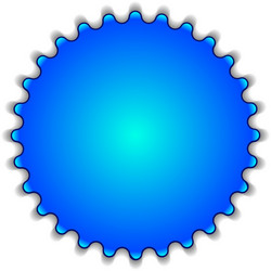Big blue button labeled www Royalty Free Vector Image