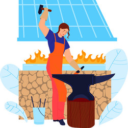 Welding metal work cartoon Royalty Free Vector Image