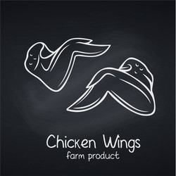 Chicken wings isolated on white background design Vector Image