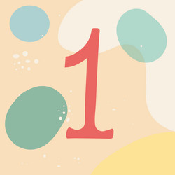 Hand drawn background with number three made Vector Image